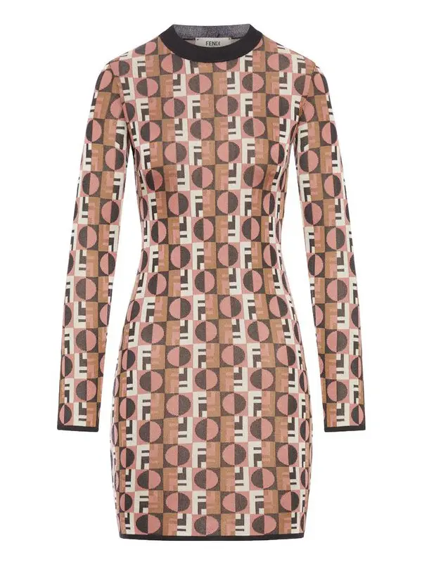 Fendi Jacquard Knit Dress - Multicolor
