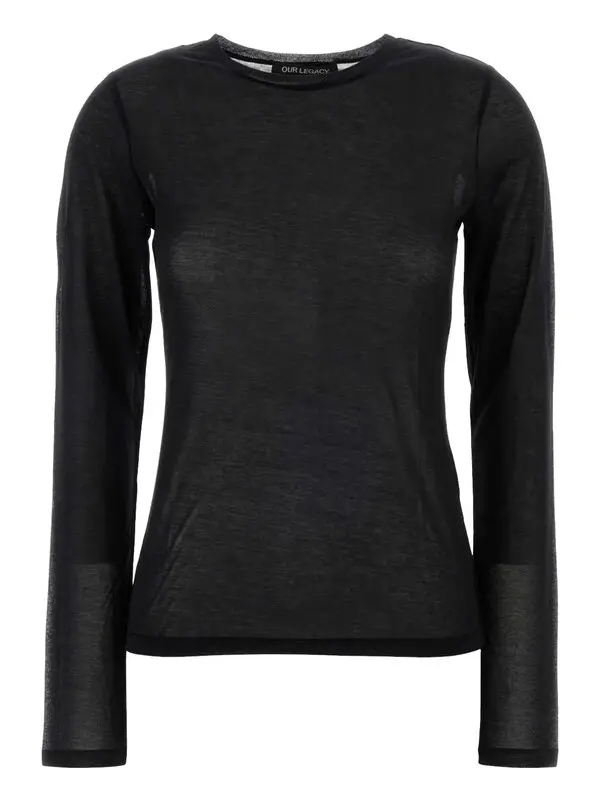 Our Legacy Cotton Blend Long Sleeve T-shirt - Black