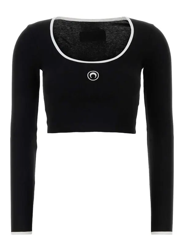 MARINE SERRE Cotton T-shirt - Black