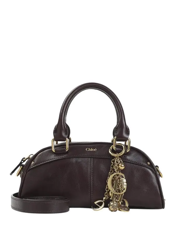 Chloé Calf Leather Handbag With Gold-tone Embellishments - Multicolor