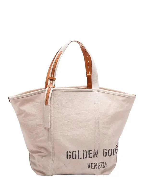 GOLDEN GOOSE 24.7 Ew Canvas Shopping Bag - Multicolor
