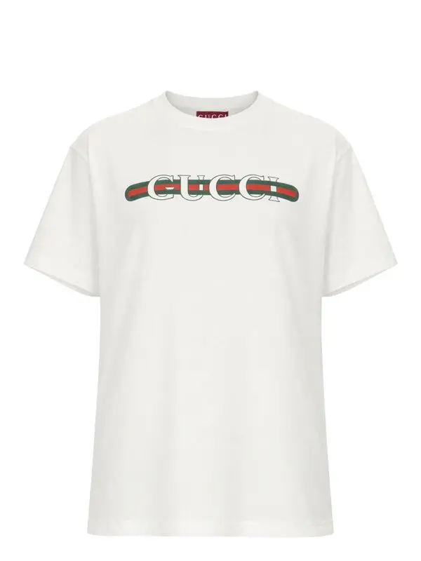 Gucci Jersey T-shirt With Logo - White