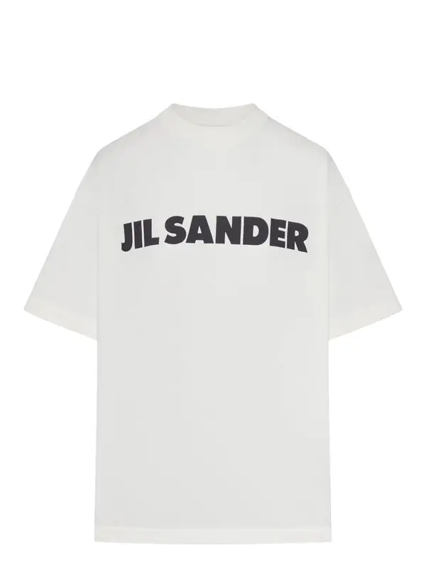 JIL SANDER Cotton T-shirt With Logo Print - White