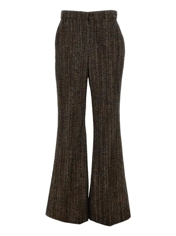 Fendi Wool Alpaca Tweed Trousers - Multicolor