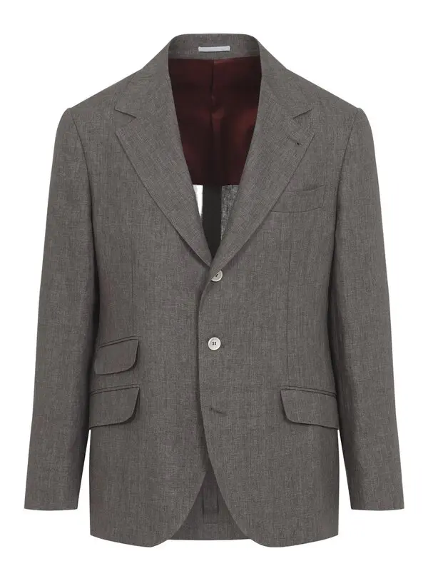 Brunello Cucinelli Linen Blazer - Brown