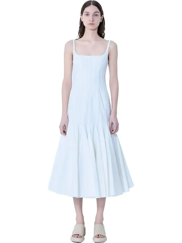 Jacquemus La Robe Agave Midi Dress - White