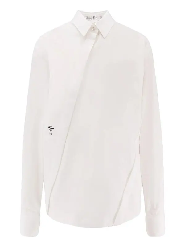 Dior Asymmetrical Cotton Shirt - White
