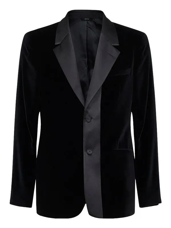 Fendi Satin Collar Two-button Jacket - Black