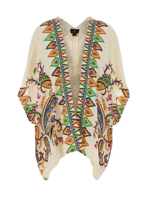 Etro Printed Viscose Cape - Multicolor