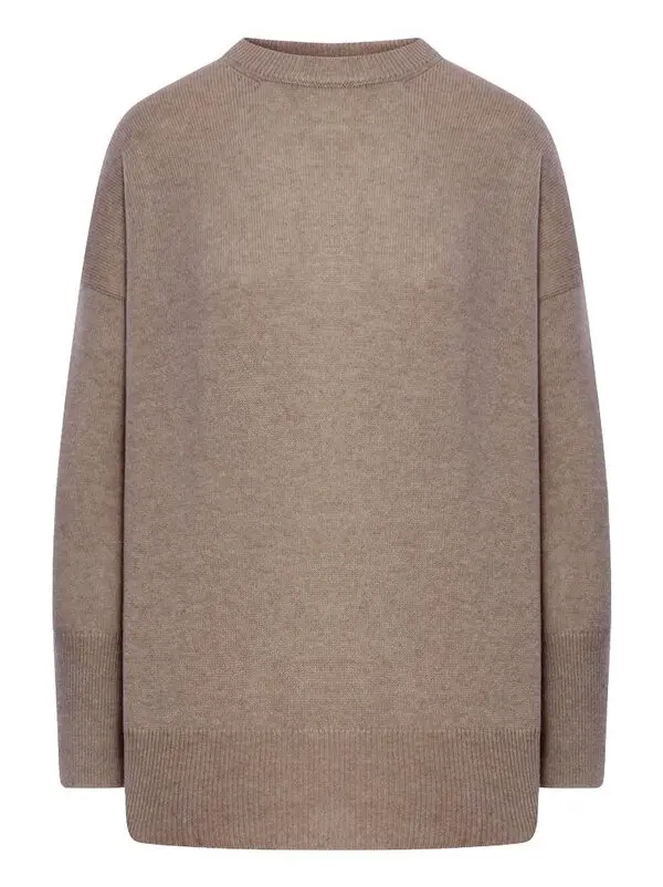 Brunello Cucinelli Oversized Cashmere Crewneck Sweater - Multicolor