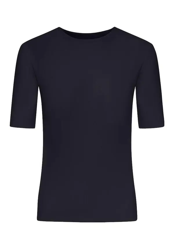 JIL SANDER Short-sleeved Crepe T-shirt - Black