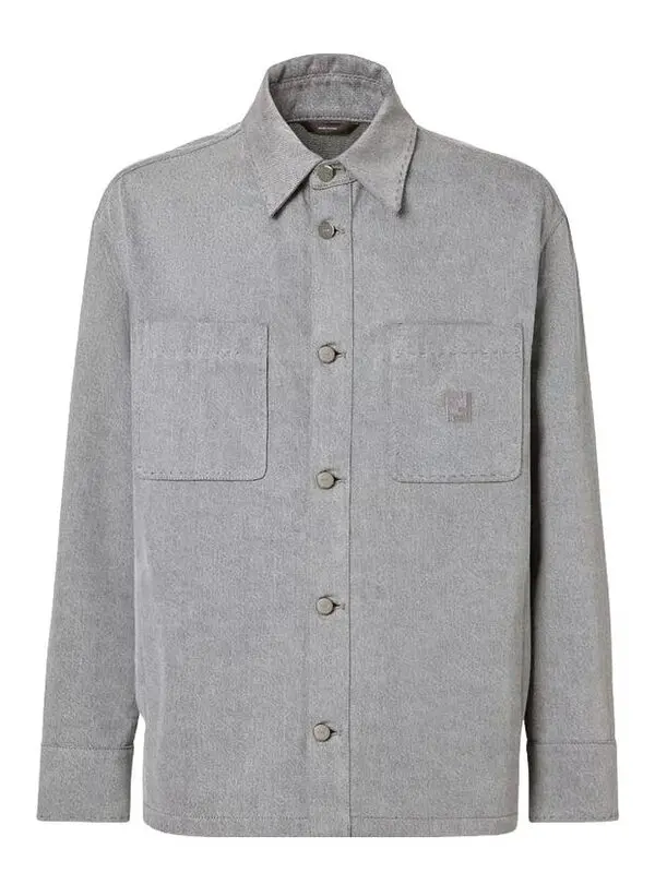 Fendi Grey Jackets Shirt Jackets - Gray