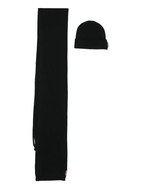 Dsquared2 Ribbed Knit Set - Black