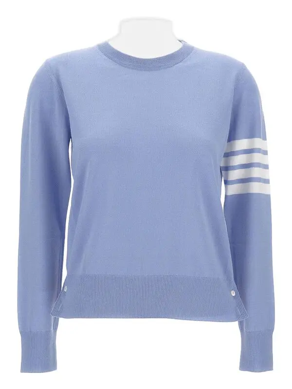 Thom Browne Relaxed Fit Pullover With 4-bar Stripe Detail - Multicolor