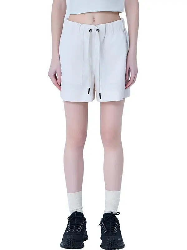 Moncler Mid Rise Drawstring Shorts - White