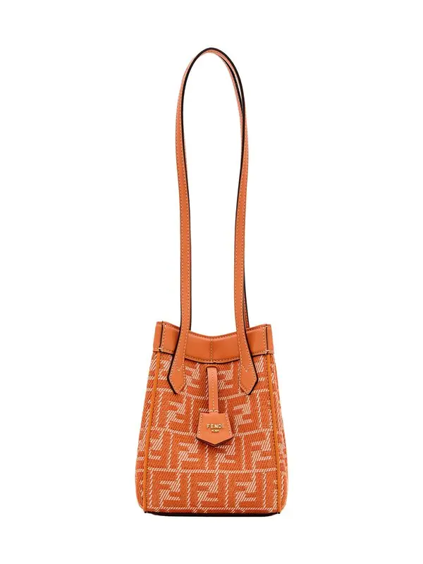 Fendi Origami Bag In Jacquard Ff Pattern - Multicolor