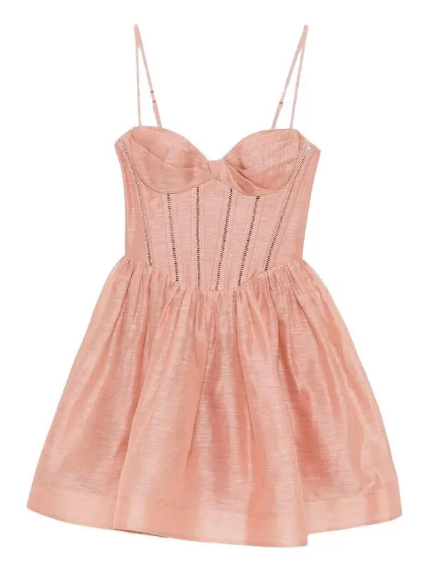 Zimmermann Strappy A-line Mini Dress - Pink
