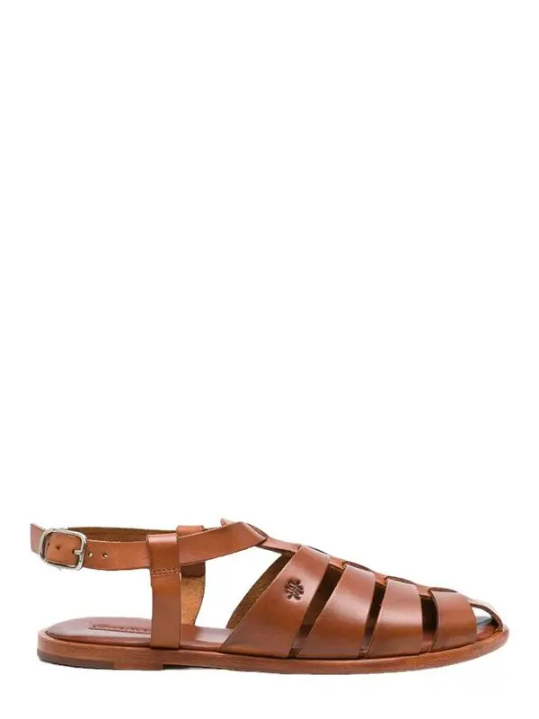 Dragon Diffusion Woven Leather Sandals - Brown