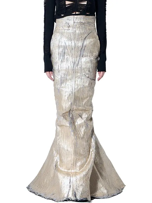 Rick Owens Lido Maxi Skirt - Gold