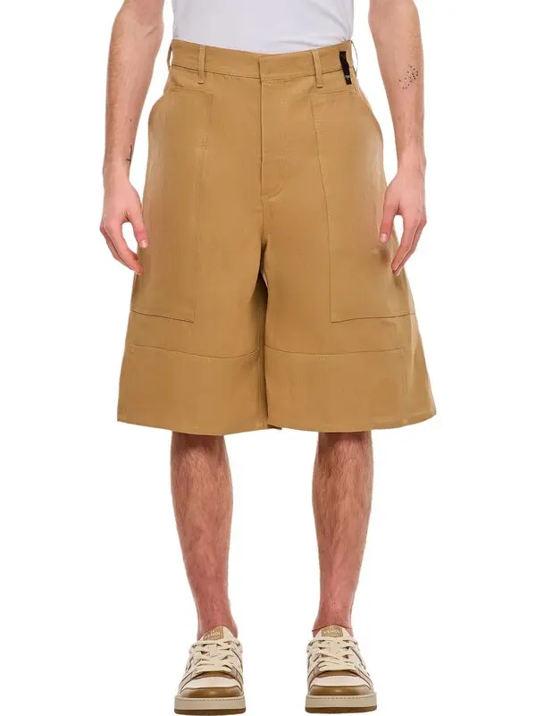 Fendi Paper Canvas Bermuda Shorts - Multicolor