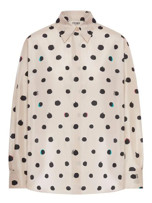 Fendi Printed Silk Taffeta Shirt - Multicolor