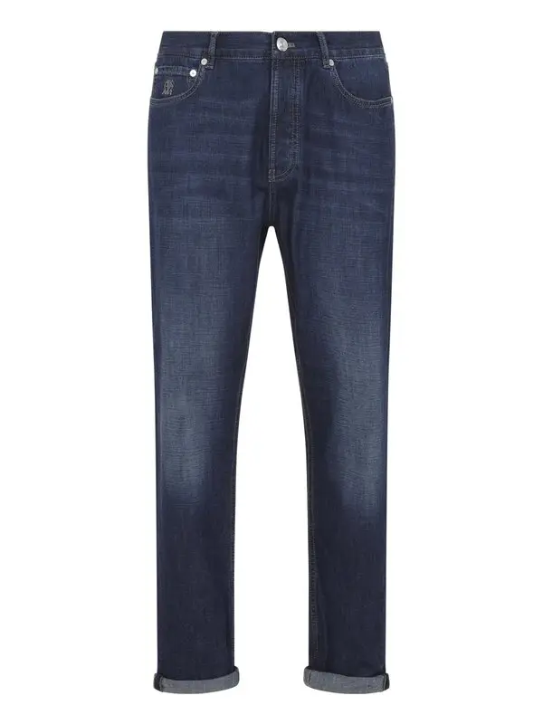 Brunello Cucinelli High-waist Straight Leg Jeans - Blue