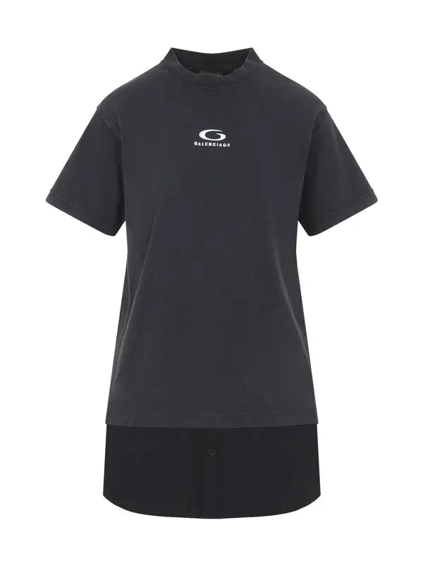 Balenciaga Hybrid Mini Dress - Black