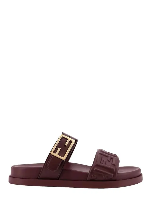 Fendi Embossed Logo Slides - Multicolor