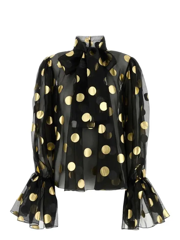 Dolce & Gabbana Printed Organza Blouse - Multicolor