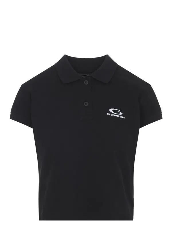Balenciaga Cotton Piqué Polo - Black