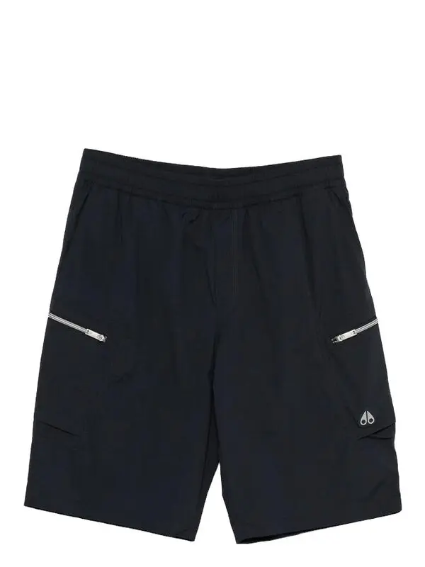 Moose Knuckles Cargo Shorts With Logo Detail - Blue