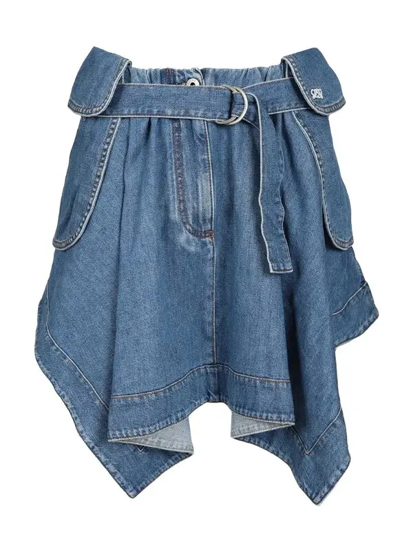 Loewe Denim Cargo Skirt - Blue