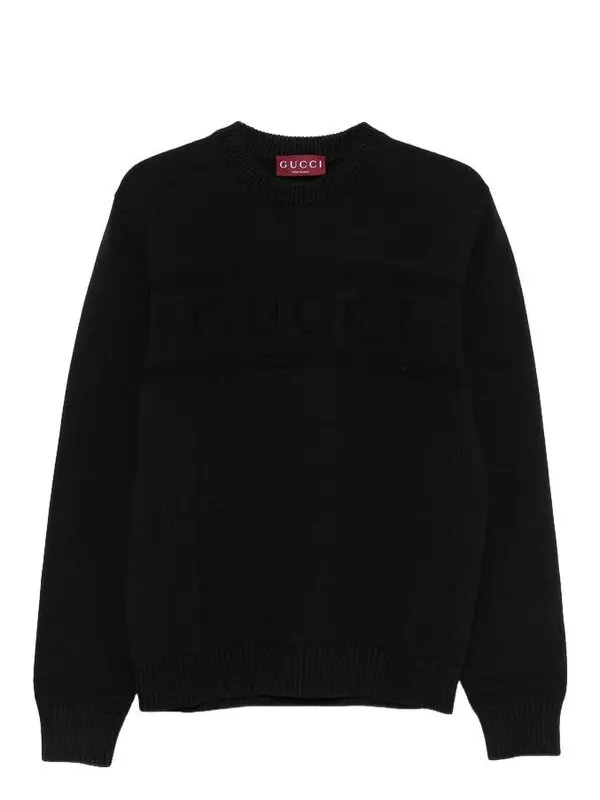 Gucci Cotton-wool Crew Neck Sweater - Black