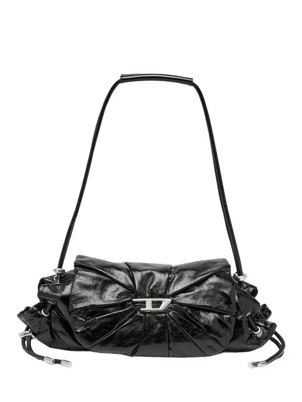 DIESEL® Leather Shoulder Bag - Black
