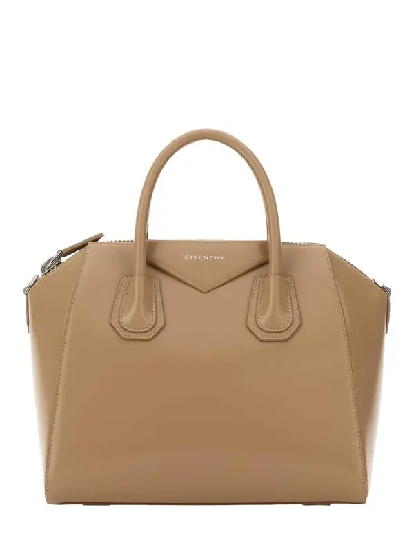 Givenchy Beige Leather Small Antigona Handbag - Brown