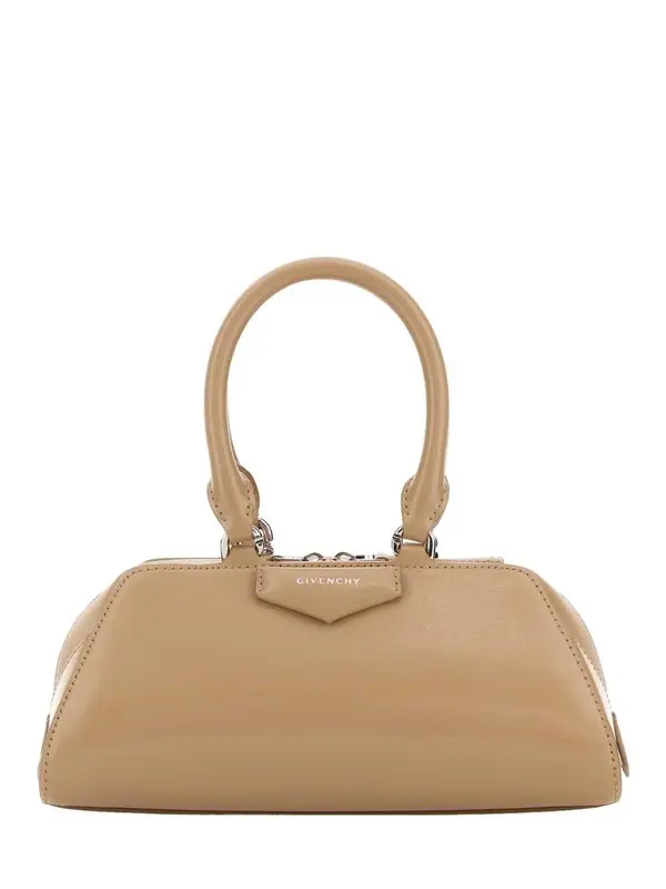 Givenchy Beige Leather Mini Antigona East-west Handbag - Brown