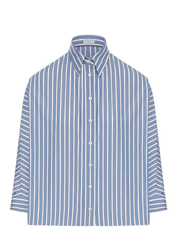 Brunello Cucinelli Striped Cotton Shirt - Multicolor