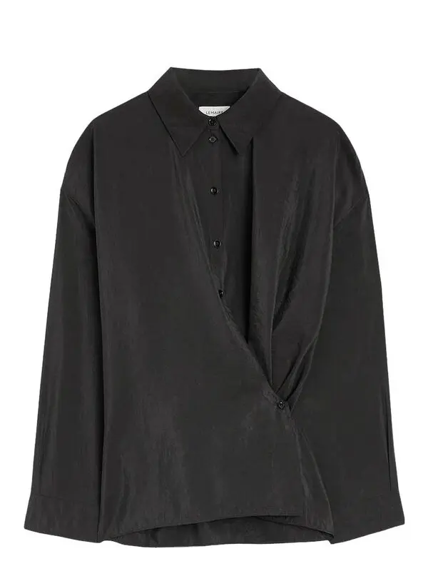 LEMAIRE Lemiaire Straight Collar Twisted Shirt - Black