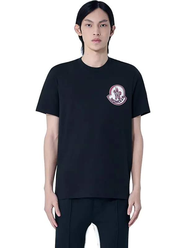 Moncler Embroidered Logo T-shirt - Black