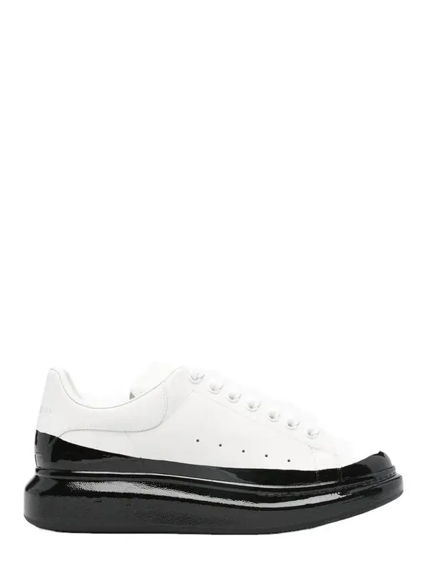 Alexander McQueen Leather Low-top Sneakers With Platform Sole - White