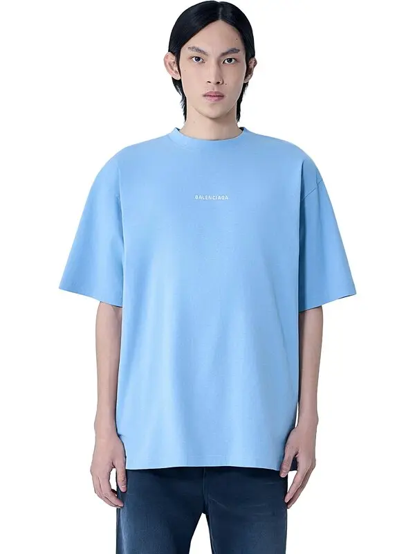 Balenciaga Medium Fit T-shirt - Blue