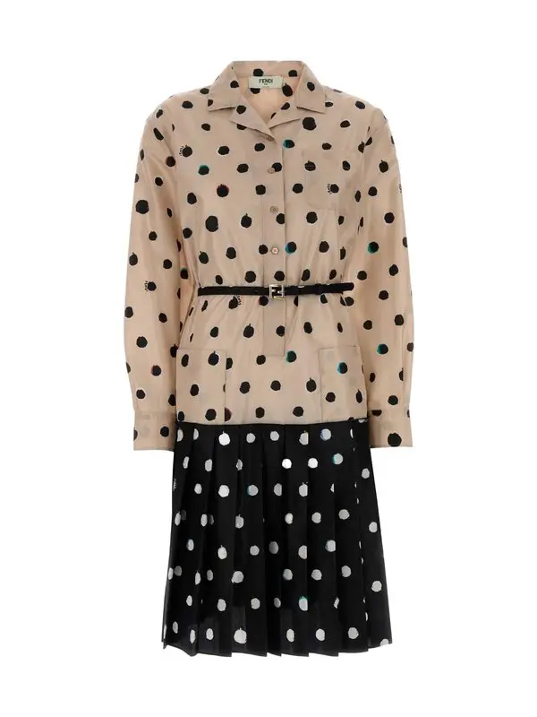 Fendi Printed Silk Dress - Multicolor