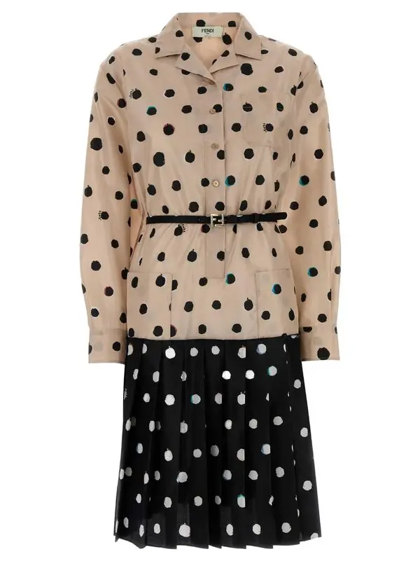 Fendi Printed Silk Dress - Multicolor
