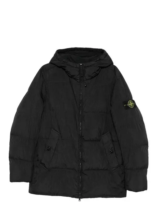 Stone Island Feather Down Padded Jacket - Black
