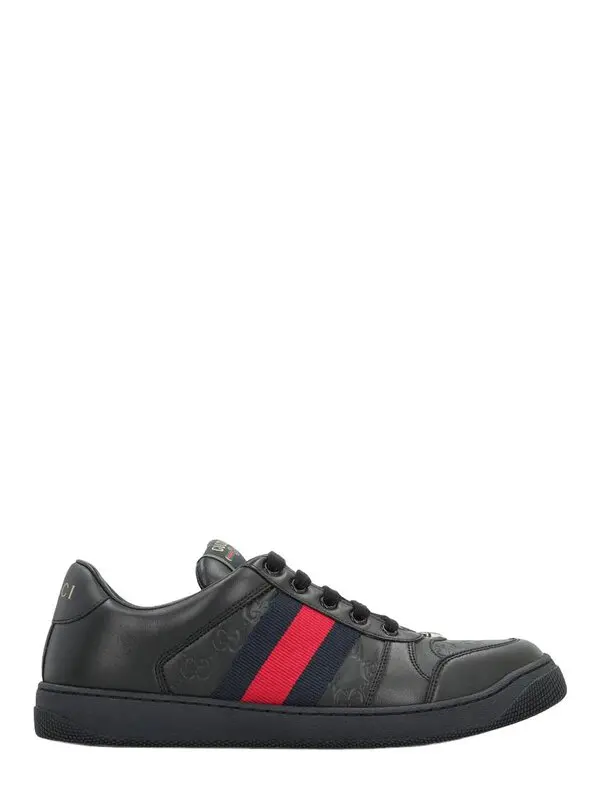 Gucci Leather Low-top Sneakers - Black