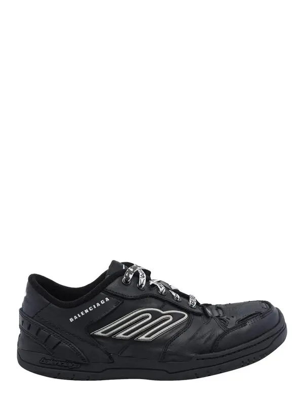 Balenciaga Hamptons Worn-out Sneakers - Black