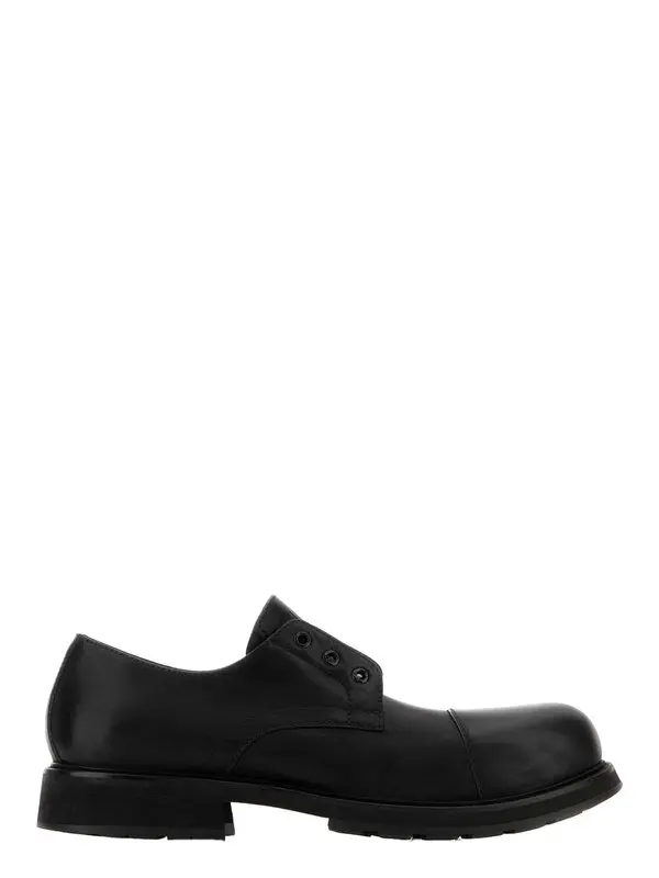 Balenciaga Leather Truck Slip-ons - Black
