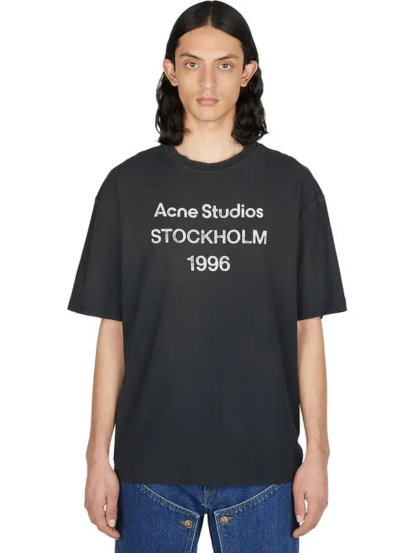 Acne Studios Logo Print T-shirt - Black