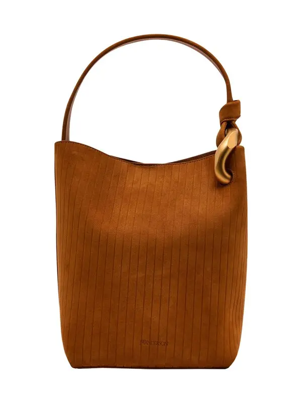 JW Anderson Jwa Corner Bucket Suede Bag - Multicolor