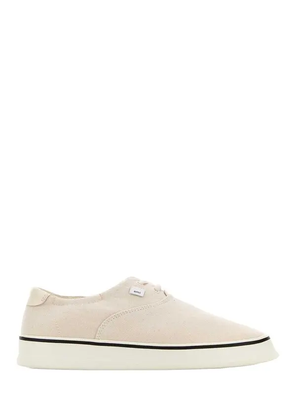 AMI Paris Canvas Tennis Sneakers - White